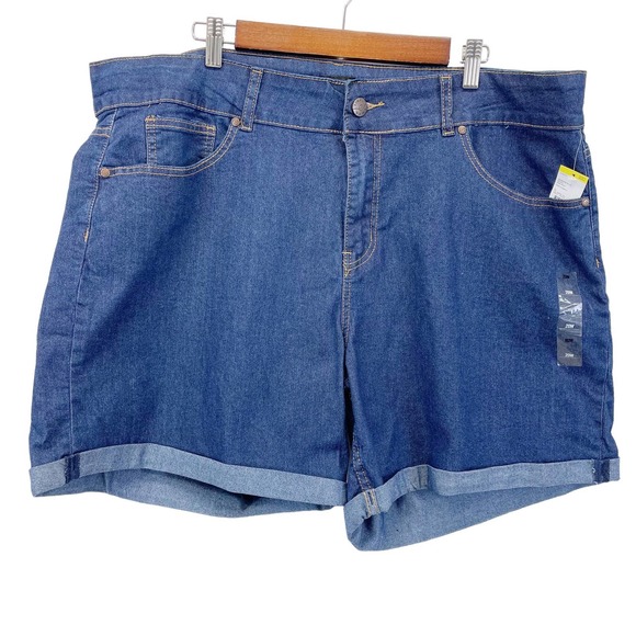 Simply Emma | Shorts | New Simply Emma Plus Size Denim Shorts Cuffed ...